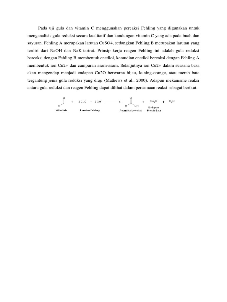 Uji FEHLING A DAN B | PDF