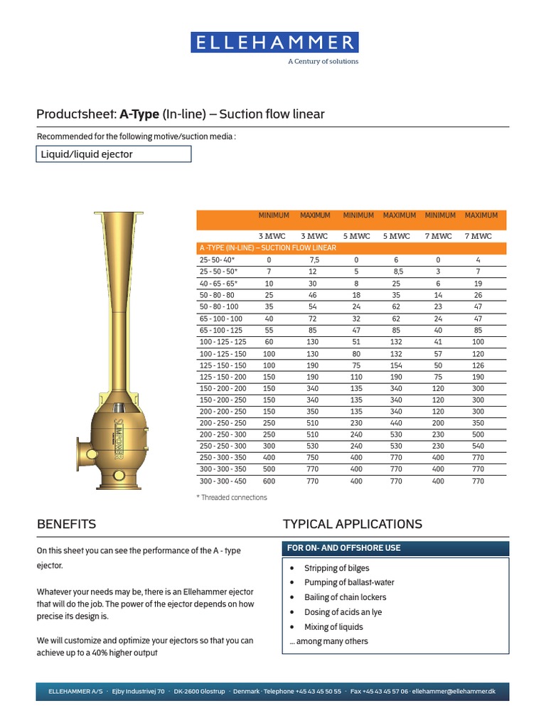 Ellehammer Ejector Performance Overview | PDF | Nature