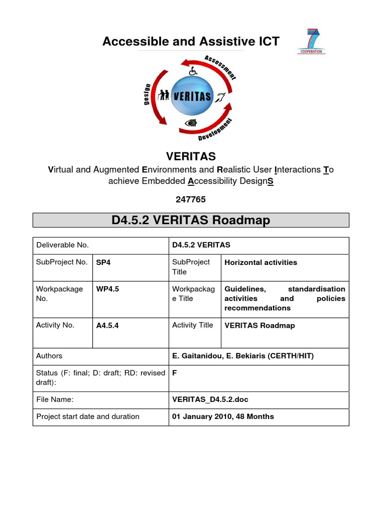 Accessible and Assistive ICT: Veritas | PDF | Accessibility ...