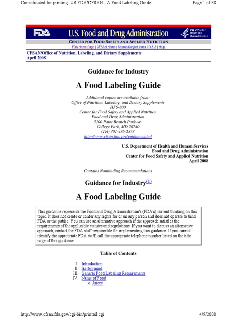 A Food Labelling Guide | PDF | Juice | Diet & Nutrition