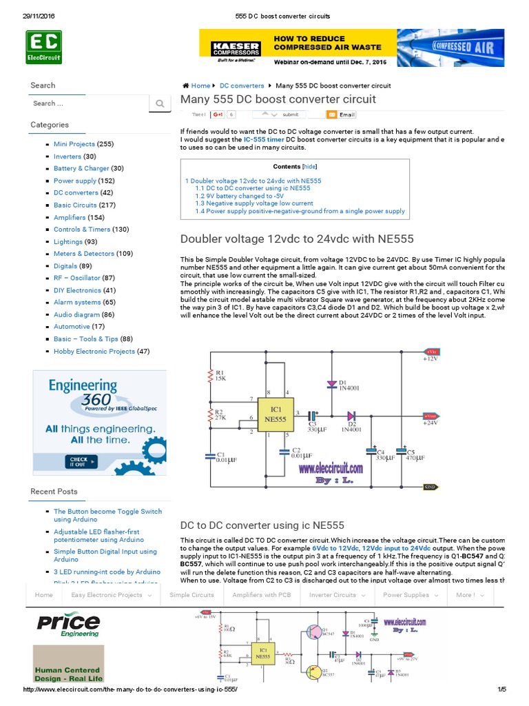 555 DC Boost Converter Circuits | PDF | Power Supply | Electronic Circuits