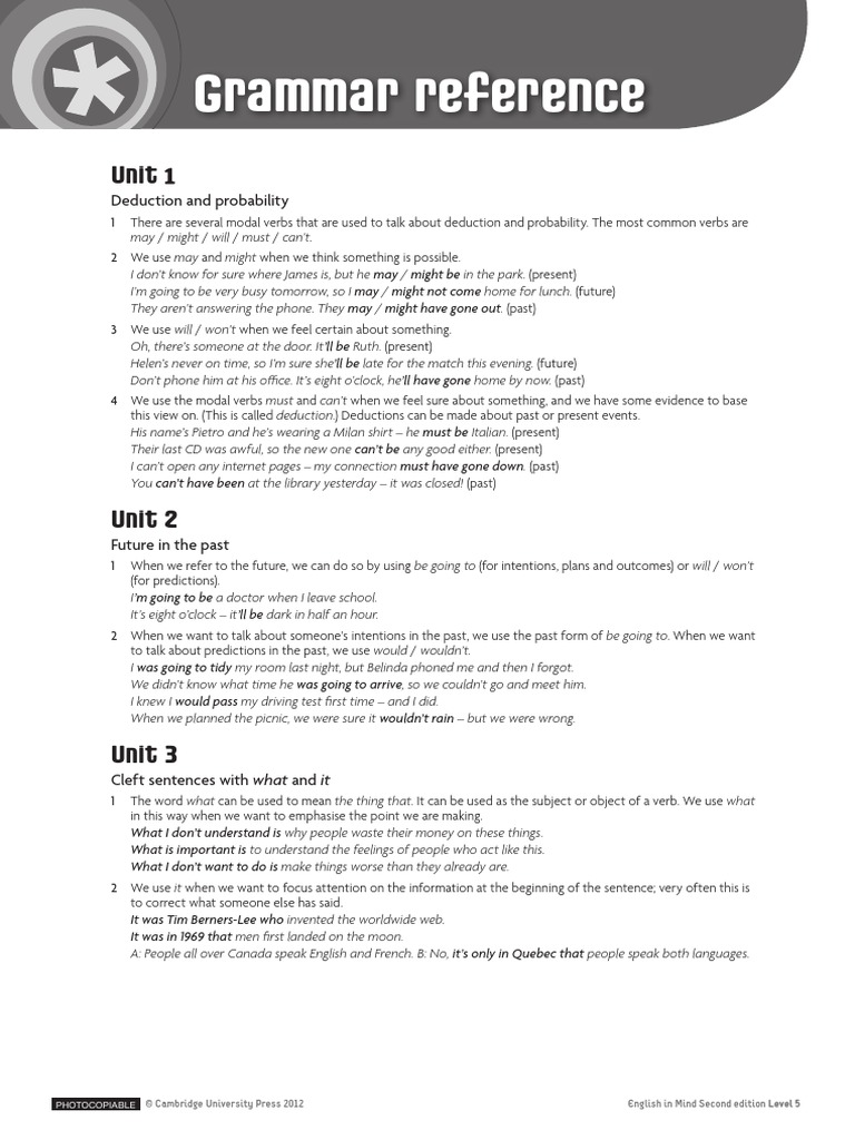 Grammar Review c1-2 PDF | PDF | Adverb | Verb