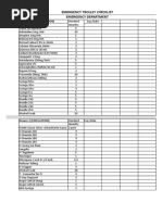 Emergency Trolley Checklist Guide | PDF | Equipment | Medical Treatments