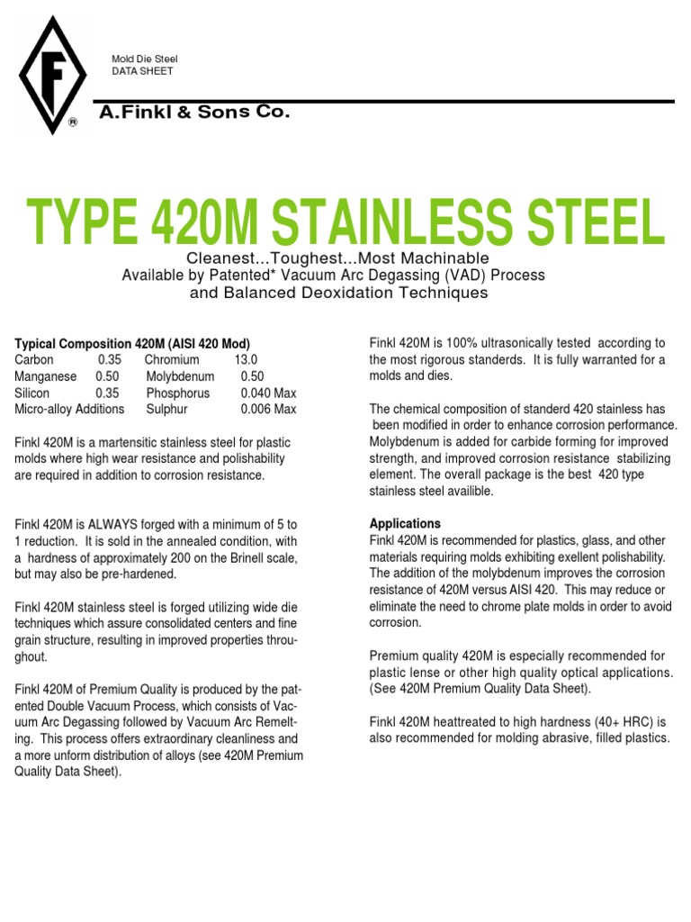 420 M Stainless | PDF | Stainless Steel | Steel