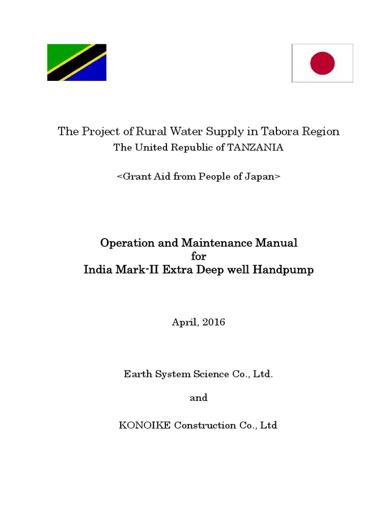 India Mark-II Handpump Manual | PDF | Pipe (Fluid Conveyance) | Valve