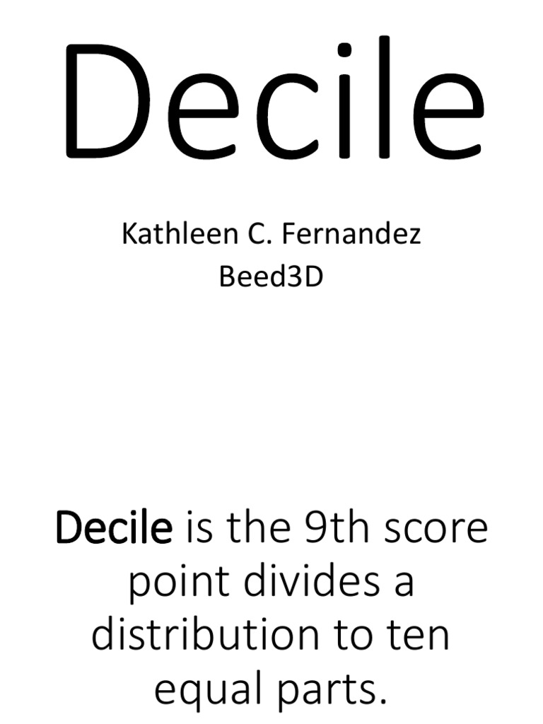 Decile (Math) Statistics | PDF | Teaching Mathematics | Scientific Method