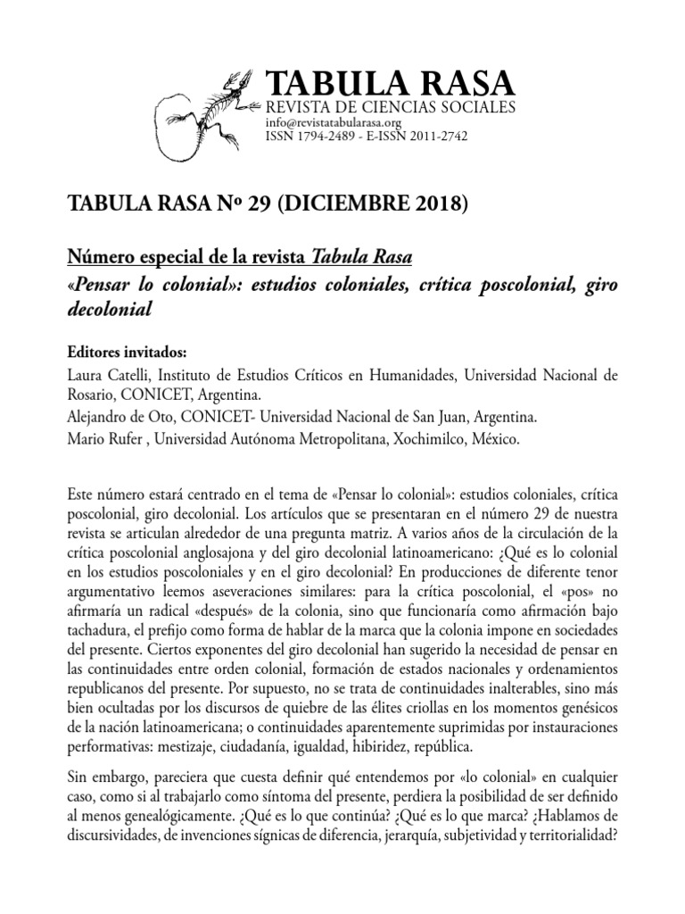 Tabula Rasa-29 PDF | PDF | America latina | Política (general)