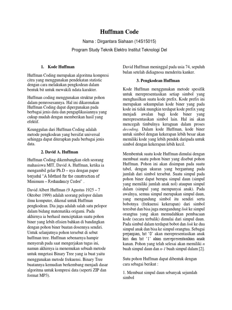 Huffman Code | PDF