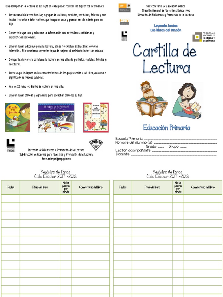 Actividades de Lectura Familiar | PDF | Lectura (proceso) | Educación ...