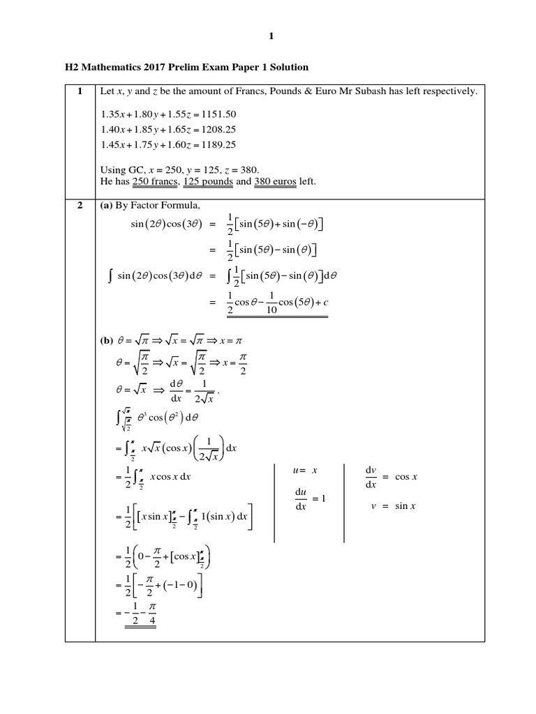 JJCP1 Sol | PDF | Mathematical Analysis | Mathematical Objects
