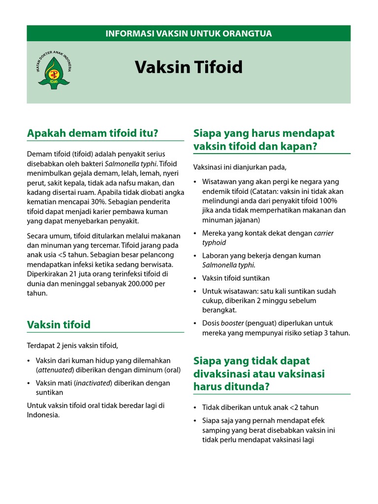 Vaksin TIFOID | PDF