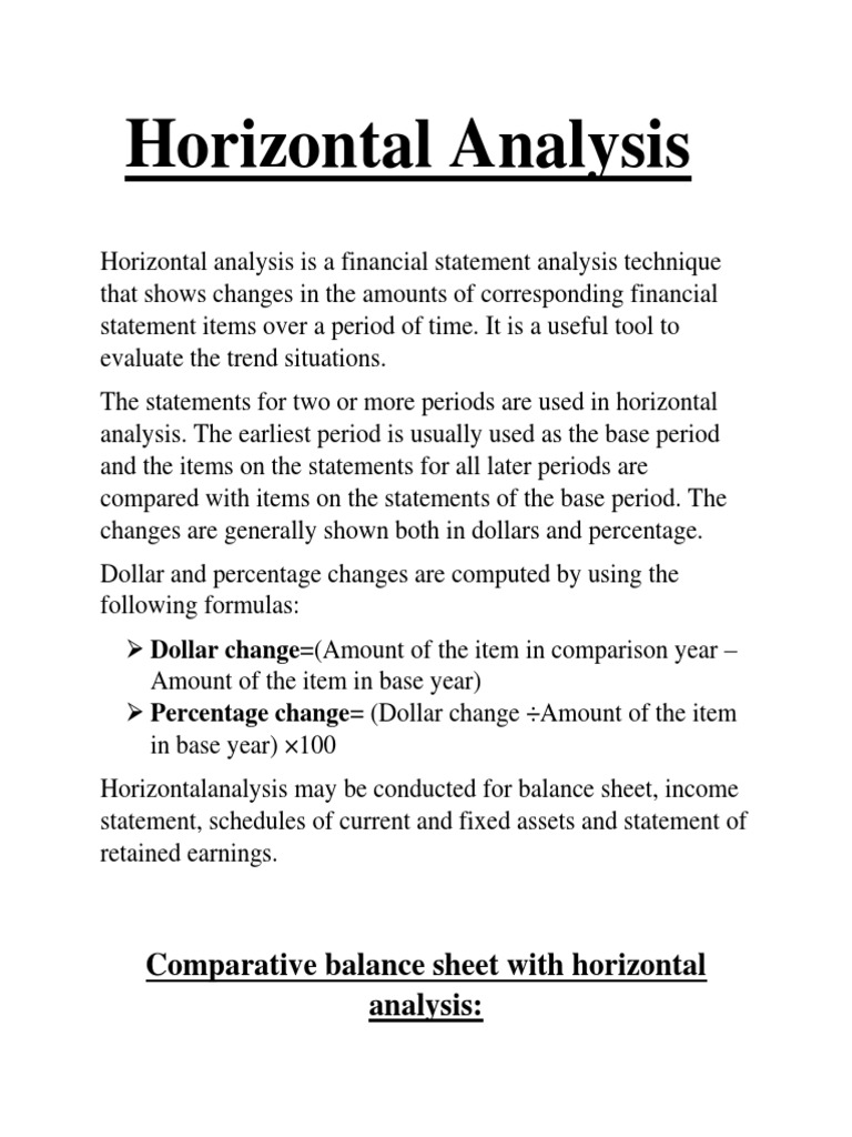 Vertical and Horizontal Analysis | PDF | Expense | Income Statement
