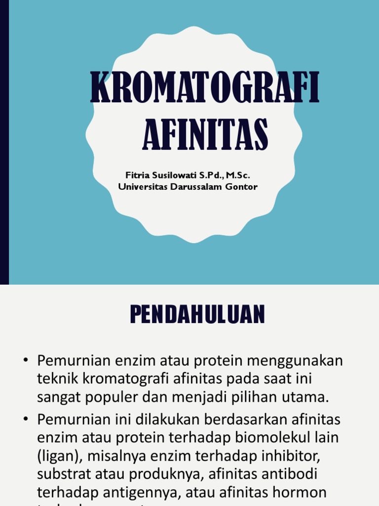 Kromatografi-Afinitas 20170403 | PDF | Chromatography | Ligand ...