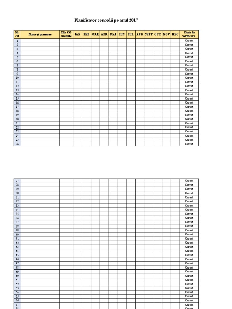 Planificare Concedii | PDF