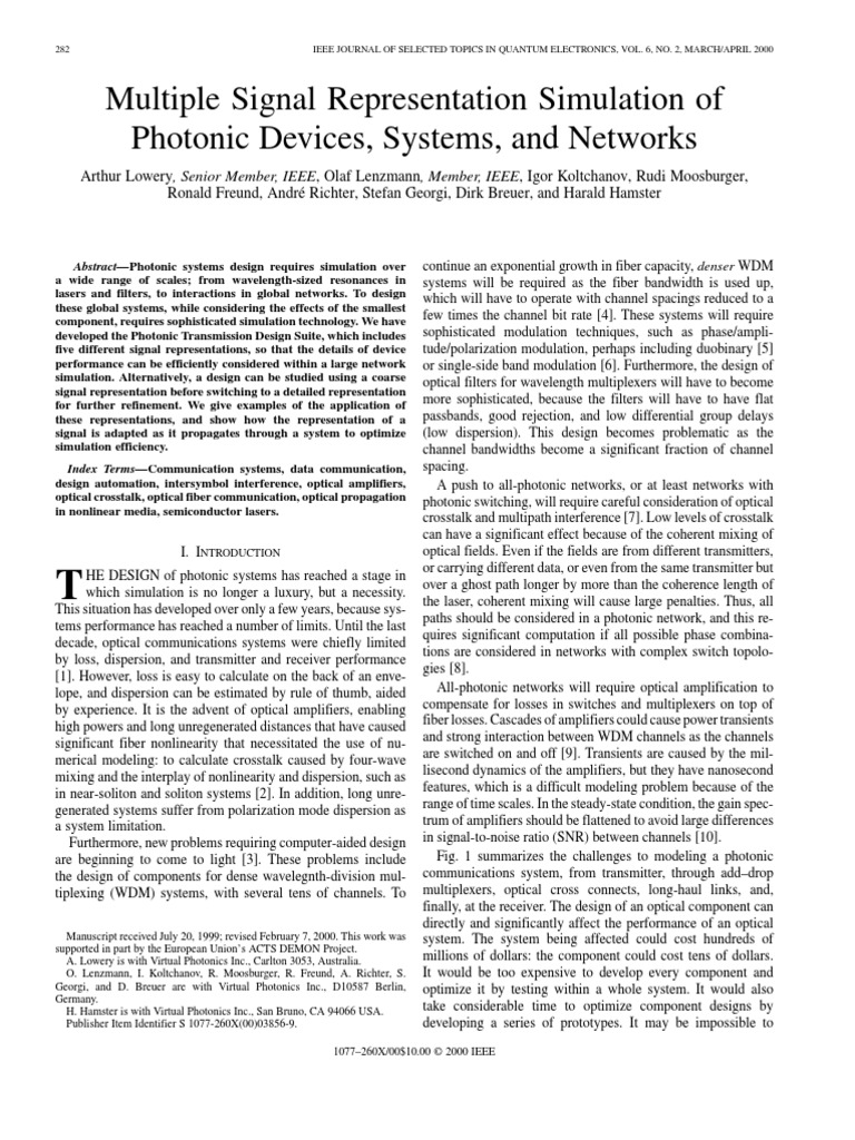Multiple Signal Representation For PDA 00847764 | PDF | Laser | Signal ...
