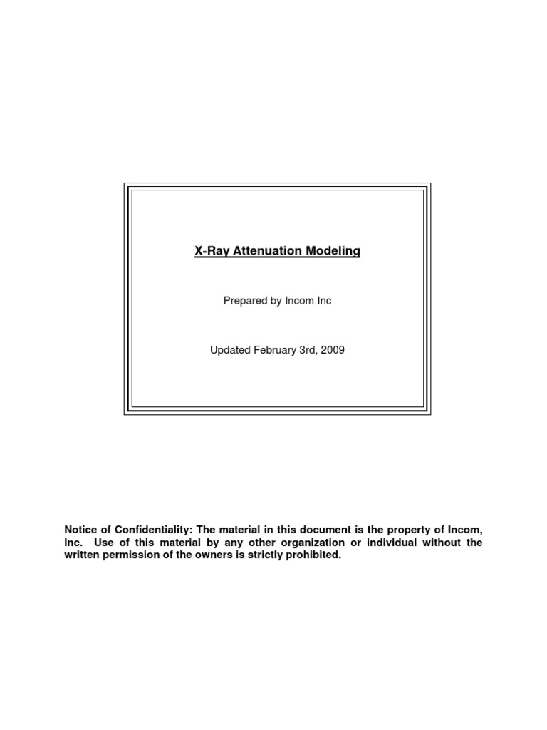 X Ray Attenuation | PDF | Attenuation | Photoelectric Effect