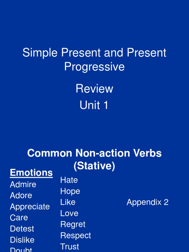 Common Non-Action Verbs | Perception | Verb