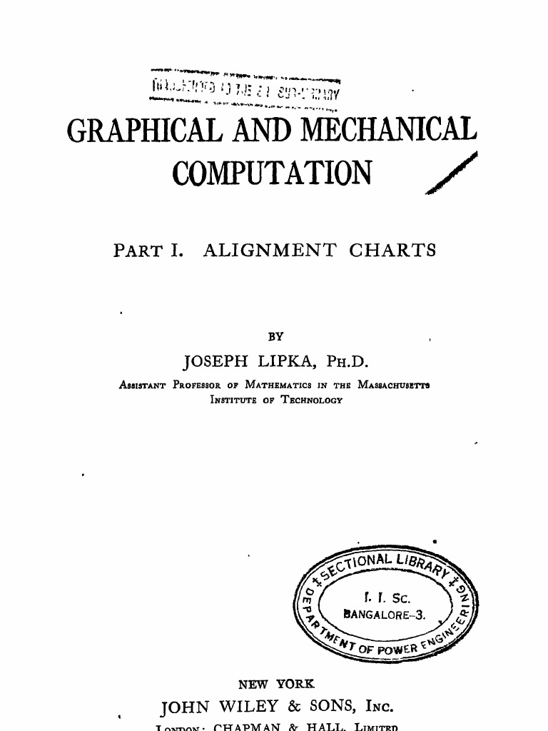 Graphical and Mechanical Computation - Alignment Charts, Lipka | PDF ...