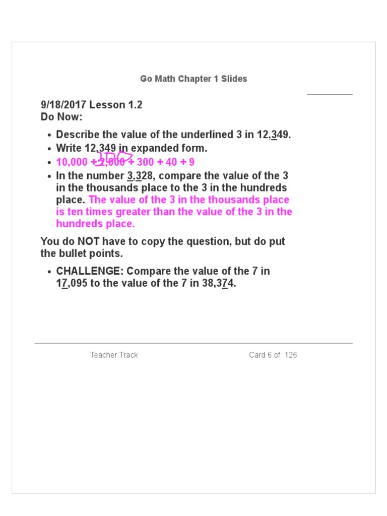 Chapter 1 Lesson 2 | PDF | Cognition | Teaching Mathematics
