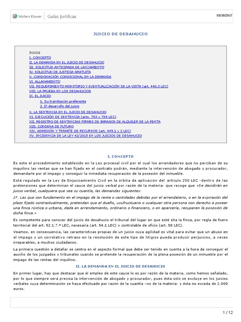 Juicio de Desahucio
