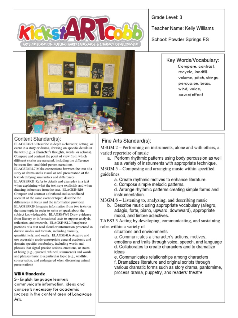Kickstart Lesson Landfill Harmonic | PDF | Narration | Educational ...