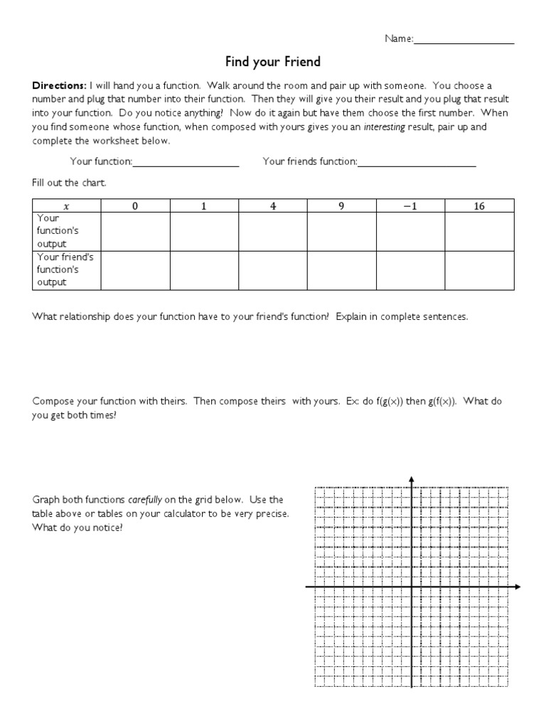 Inverse Functions Activity | PDF | Function (Mathematics ...