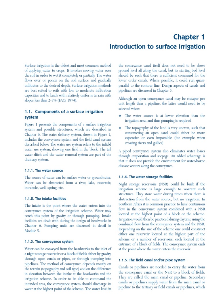 Introduction To Surface Drainage | PDF | Irrigation | Surface Runoff