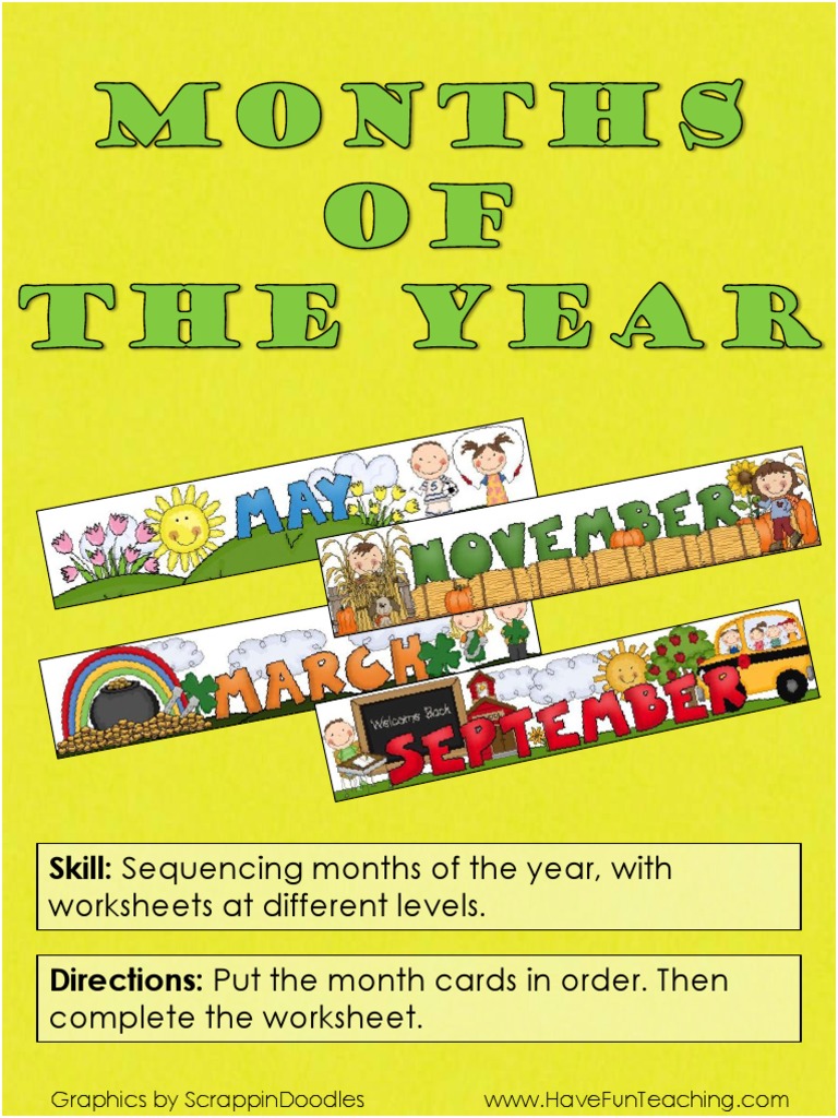 Sequencing Months of the Year Worksheets | PDF | Leisure