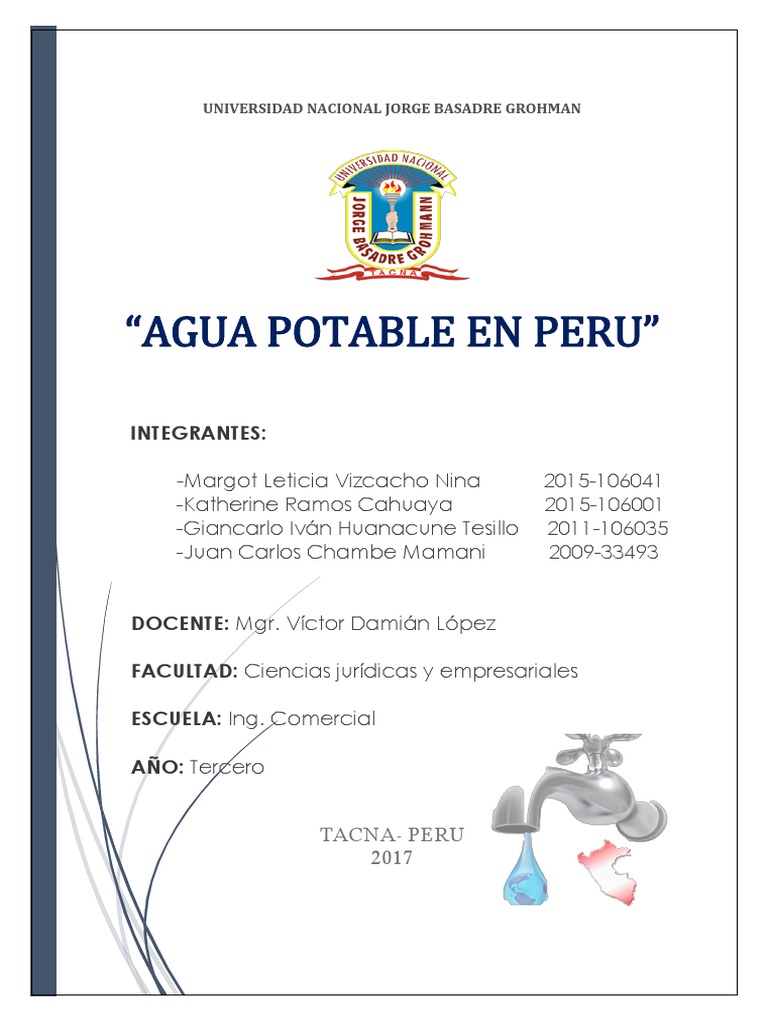 Agua Potable en El Peru | PDF | Recursos hídricos | Aguas residuales