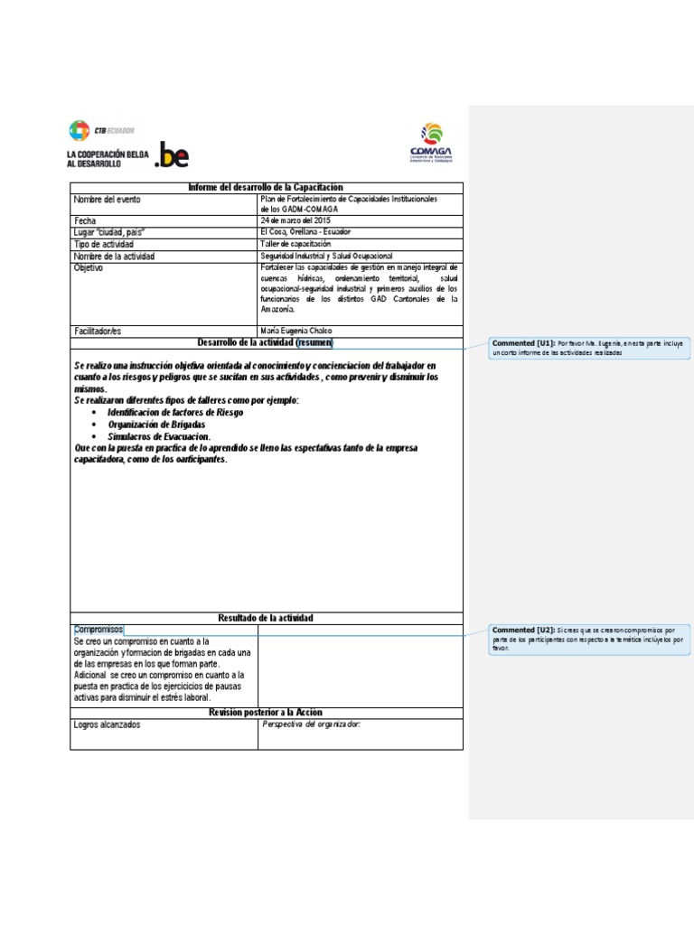 Informe - Seg Ind y Salud Ocup | PDF | Business | Salud y bienestar