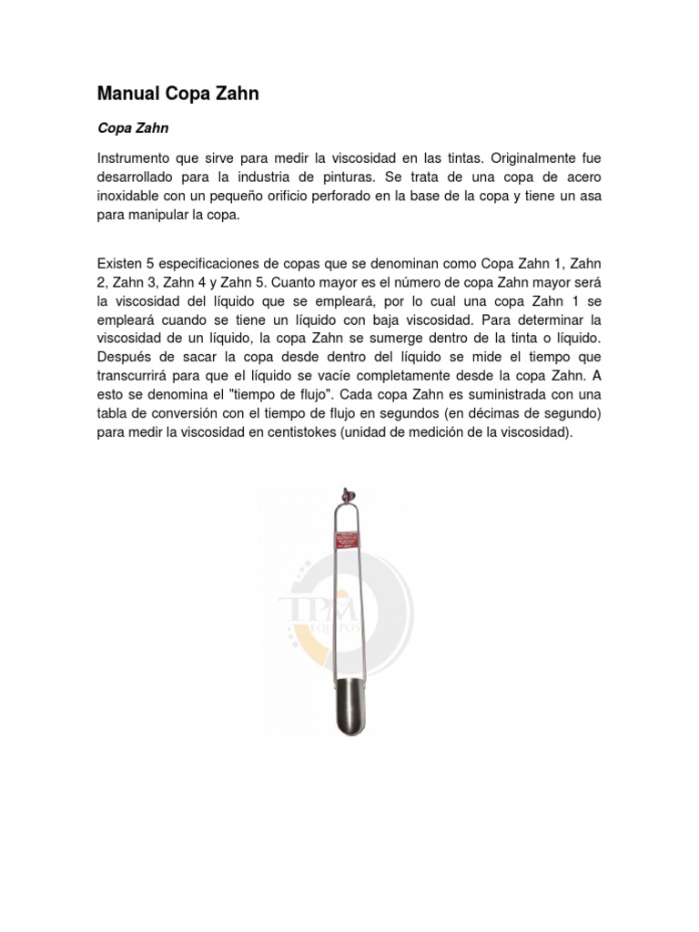 Manual Copa Zahn | PDF