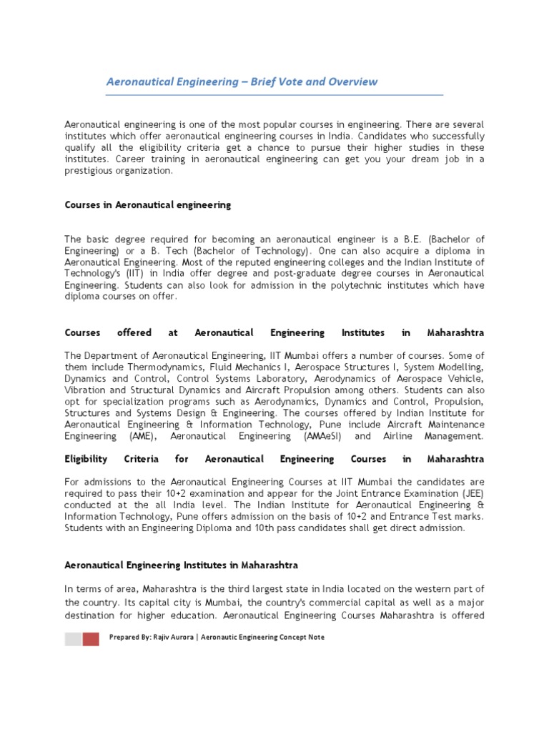 Aeronautical Engineering | PDF | Aerospace Engineering | Academia