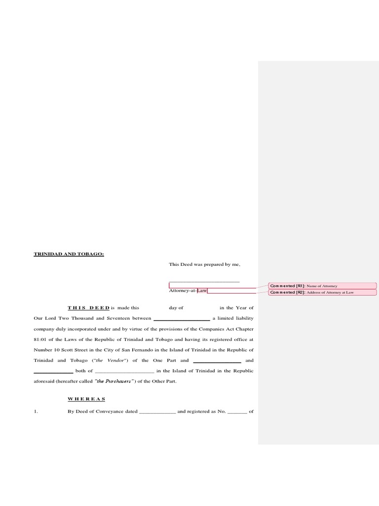 Deed of Conveyance | Deed | Natural Resources Law