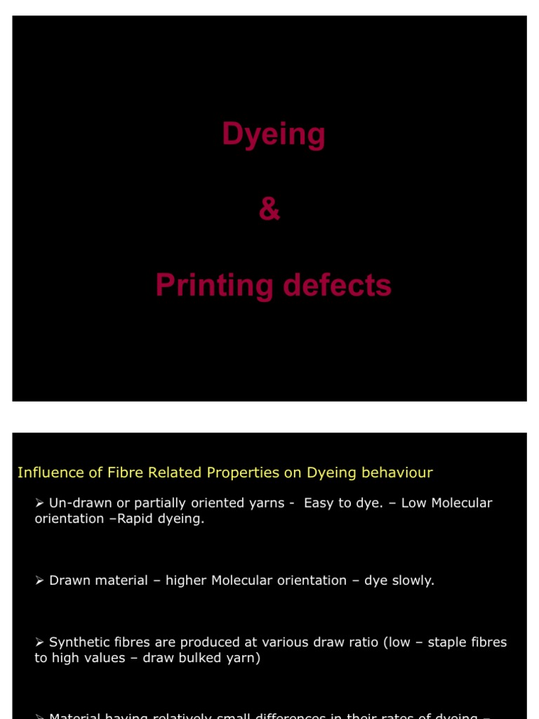 Dyeing Defects | Dyeing | Dye