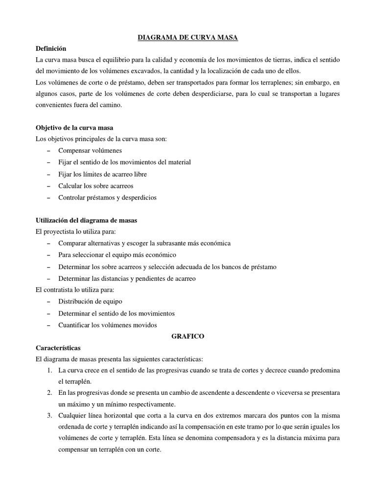 Diagrama de Curva Masa | Descargar gratis PDF | Longitud | Curva