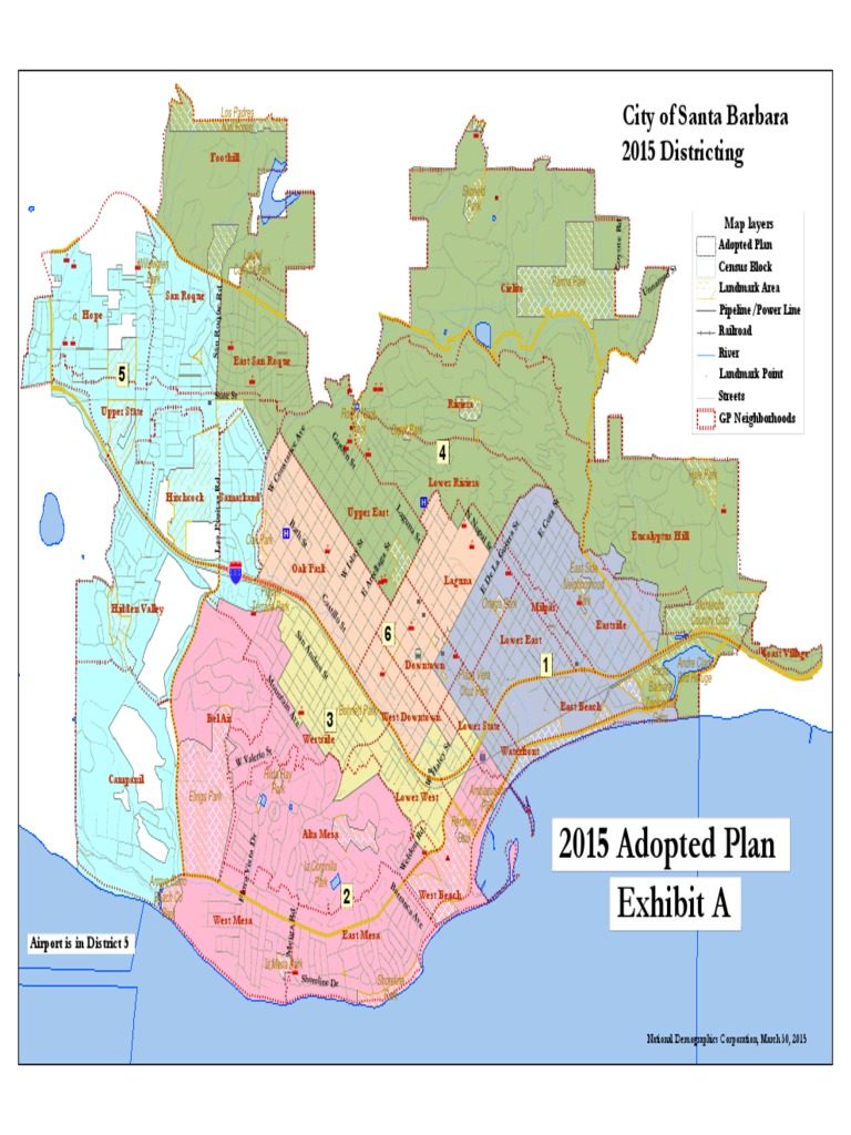 Santa Barbara District Elections Boundary Map | PDF | Nature
