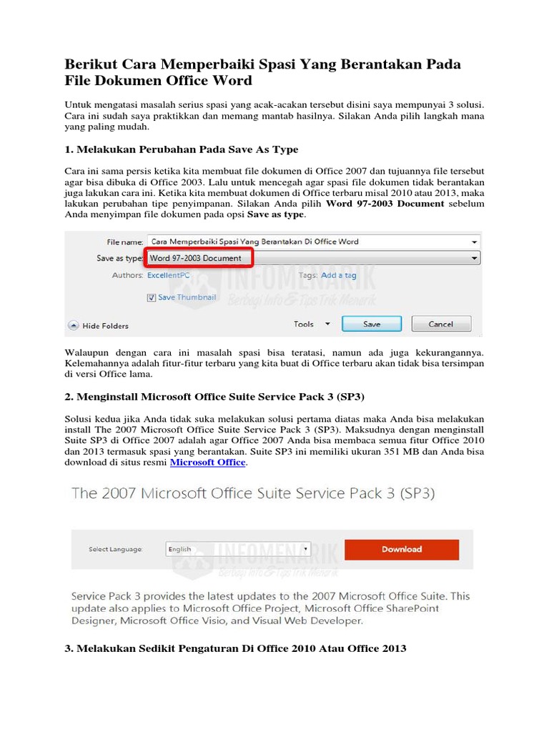Berikut Cara Memperbaiki Spasi Yang Berantakan Pada File Dokumen Office Word | PDF