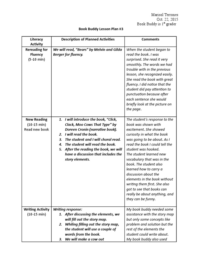 Engaging 1st Grade Literacy Lesson Plan | PDF | Books | Human Communication