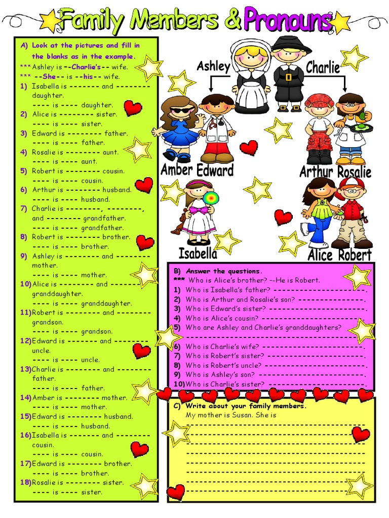 Family Members Fun Activities Games - 15023 | PDF | Leisure