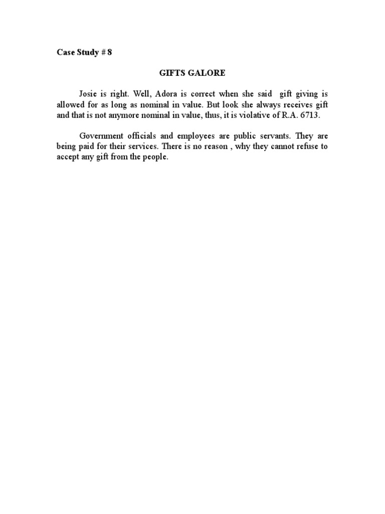 Case Study # 8 Gifts Galore | PDF