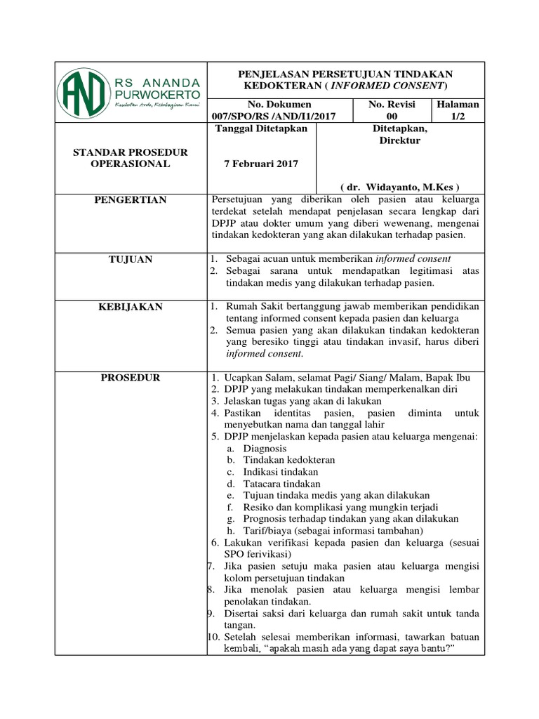 Panduan Informed Consent Medis | PDF | Pengembangan Diri | Kesehatan ...