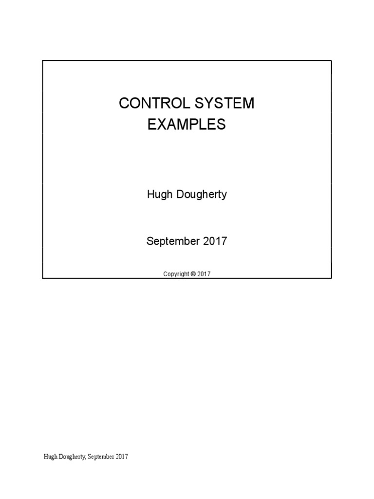 Control System Examples - CH 1 - 7 - Sept 2017 | Download Free PDF ...