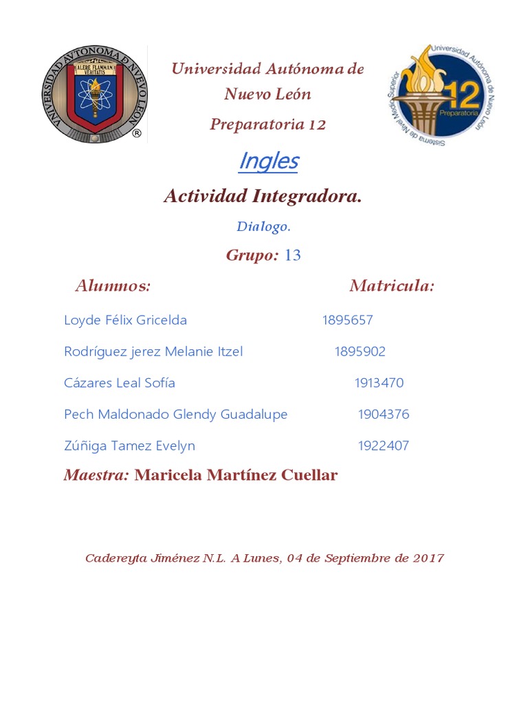 Actividad Integradora Ingles Etapa 1 | PDF | Evidence | Second Language