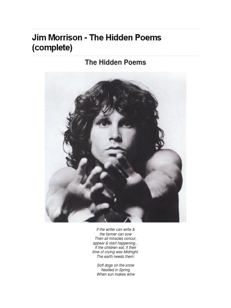 Morrison, Jim - The Hidden Poems | PDF