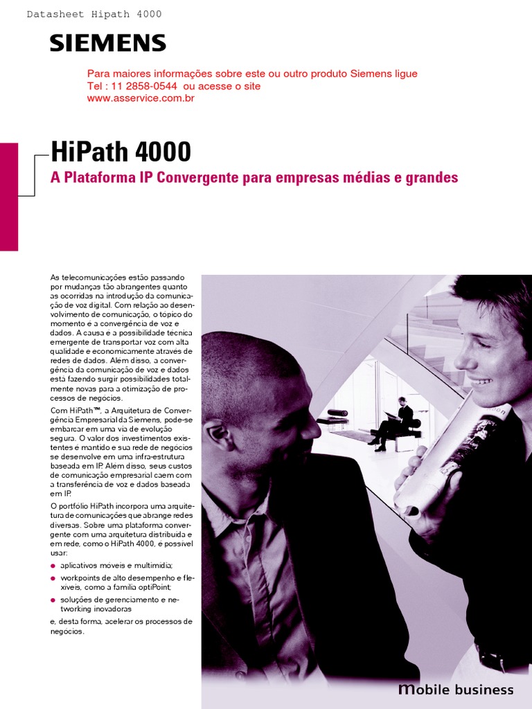 HiPath 4000 - Hicom 300 Evolução | PDF | Modo assíncrono de ...