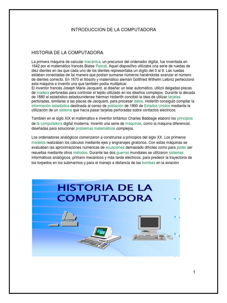 Introduccion de La Computadora | PDF | Byte | Microsoft Windows