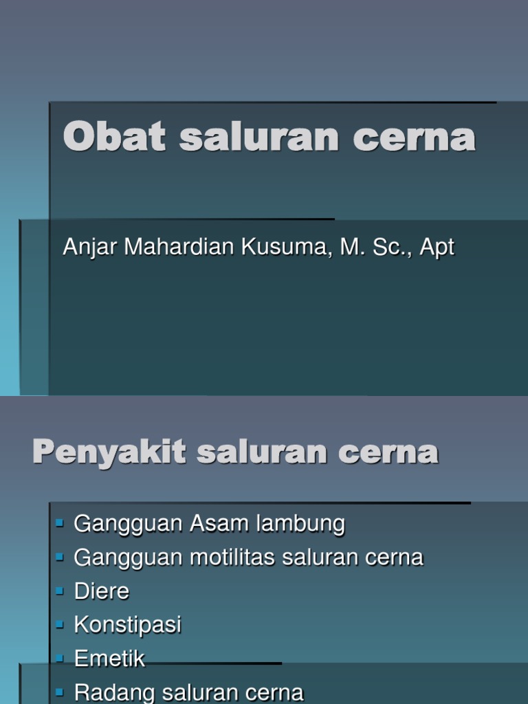Obat Saluran Cerna | PDF