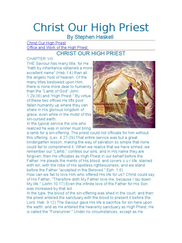 Christ Our High Priest | PDF | Aaron | Tithe