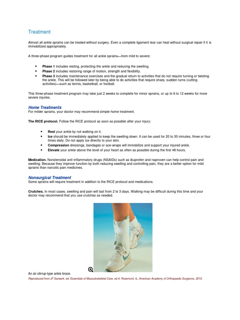 Treatment | PDF | Physical Therapy | Ankle