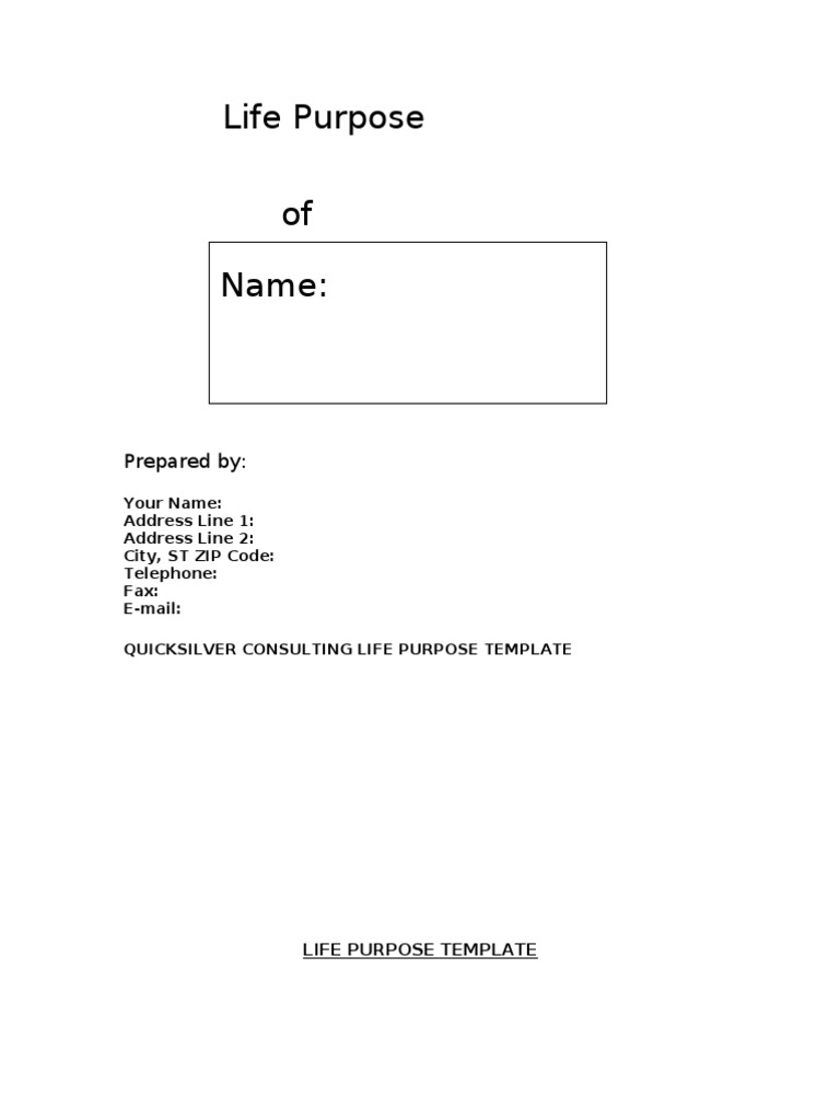 Life Purpose Discovery Guide Template | PDF | Prayer | Spirituality